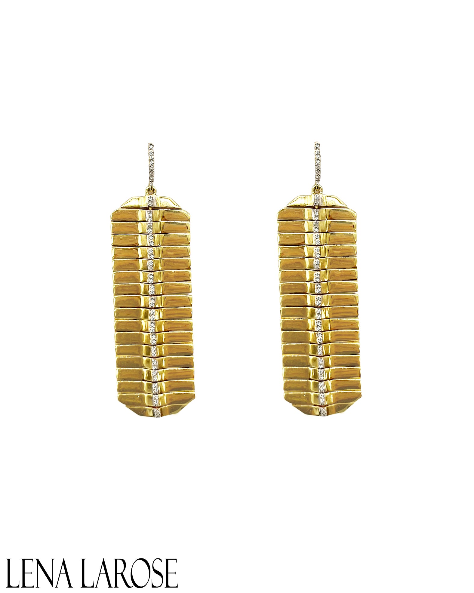 TRUNKSHOW The Woods Diamond Feather Drop Earrings – Lena Larose Boutique